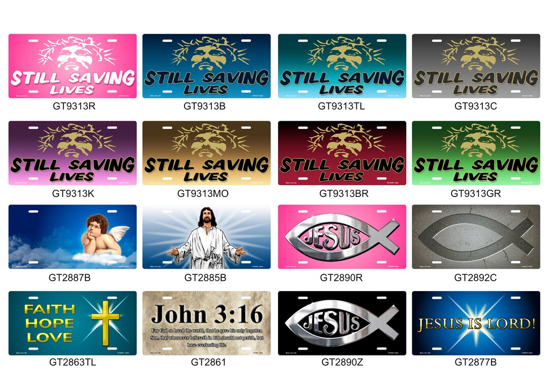 Religious Still Saving Lives and Jesus License Plates - Etsy