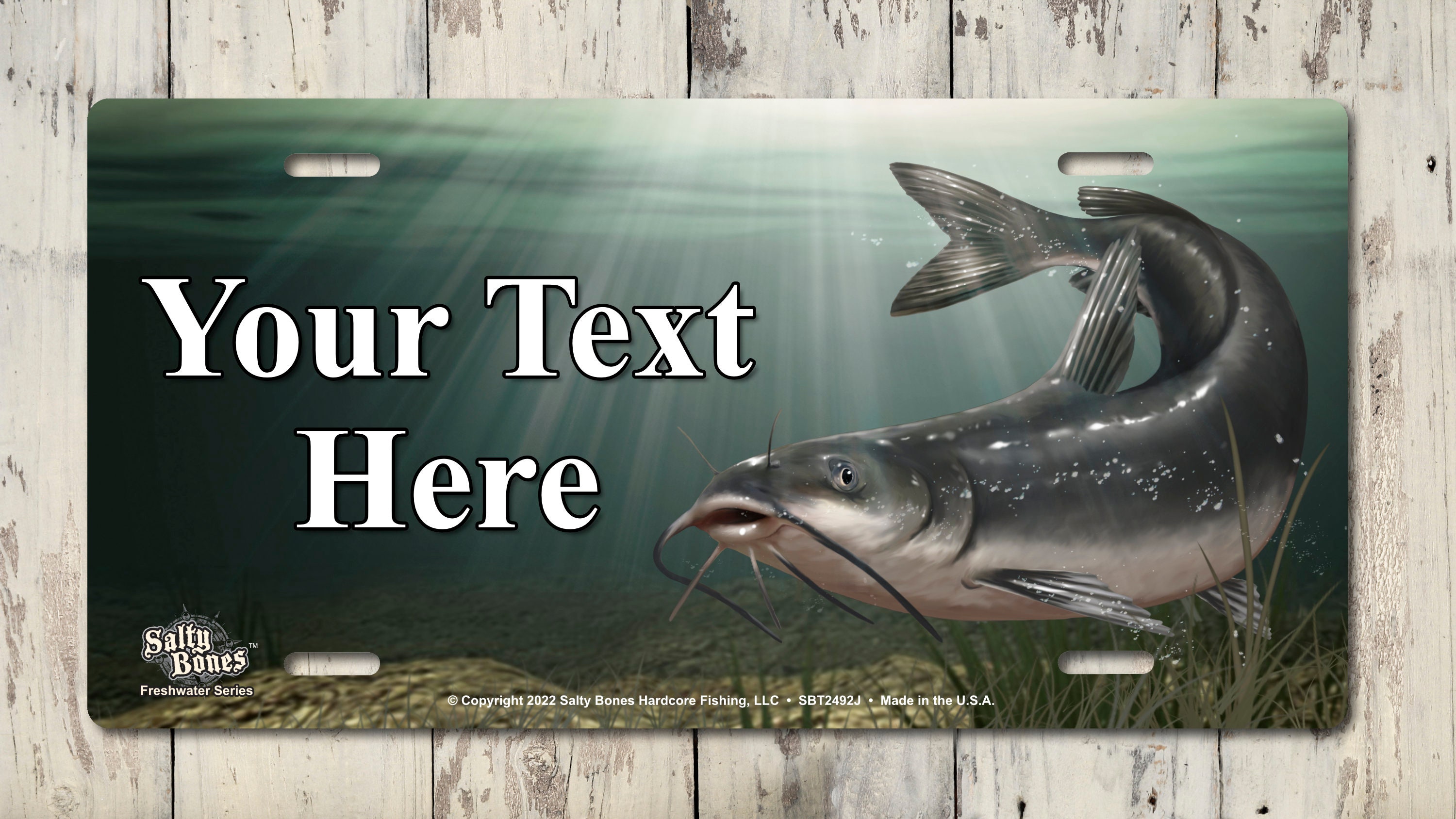 Personalized Freshwater Fishing License Plates, Add Your Text, Aluminum ...