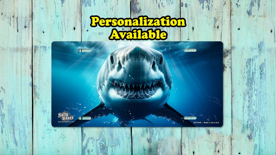 Personalized Shark License Plate - Etsy