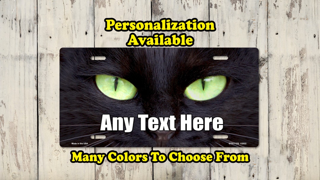 Personalized Cat Eyes License Plate - Etsy