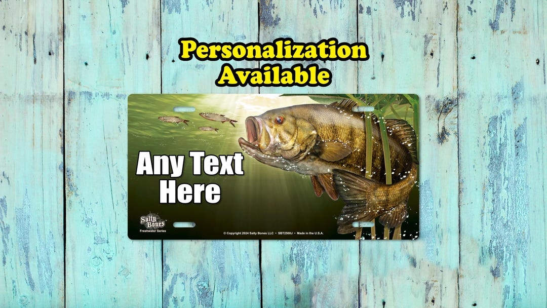 Smallmouth Bass License Plate: Custom Personalized Car Tag - Etsy