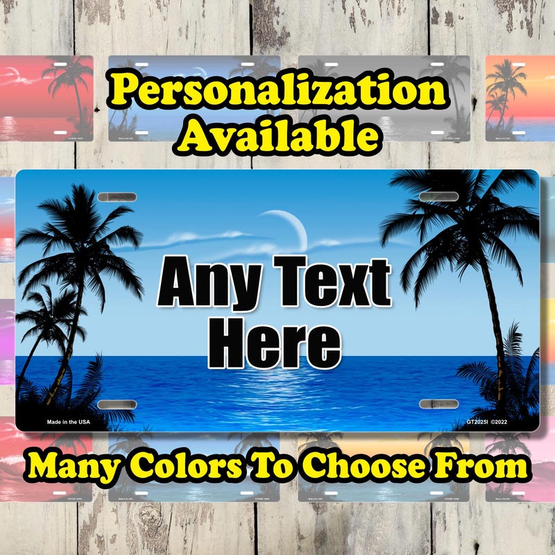 Vanity Plates Beach Theme - Etsy