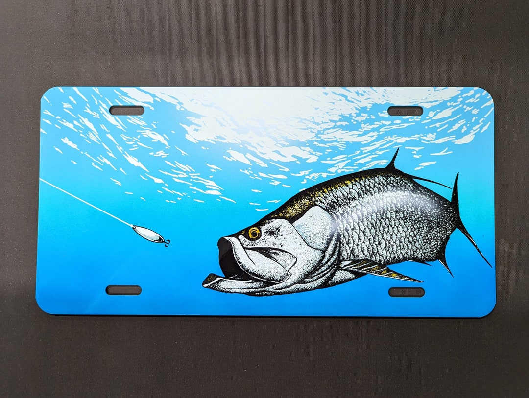 Airbrushed Vintage Tarpon License Plates (1990s Edition - New) - Etsy