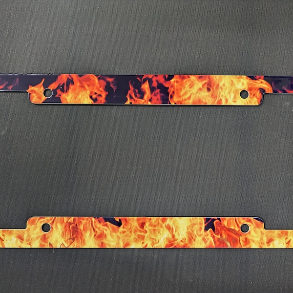 Flame License Plate Frame - Etsy