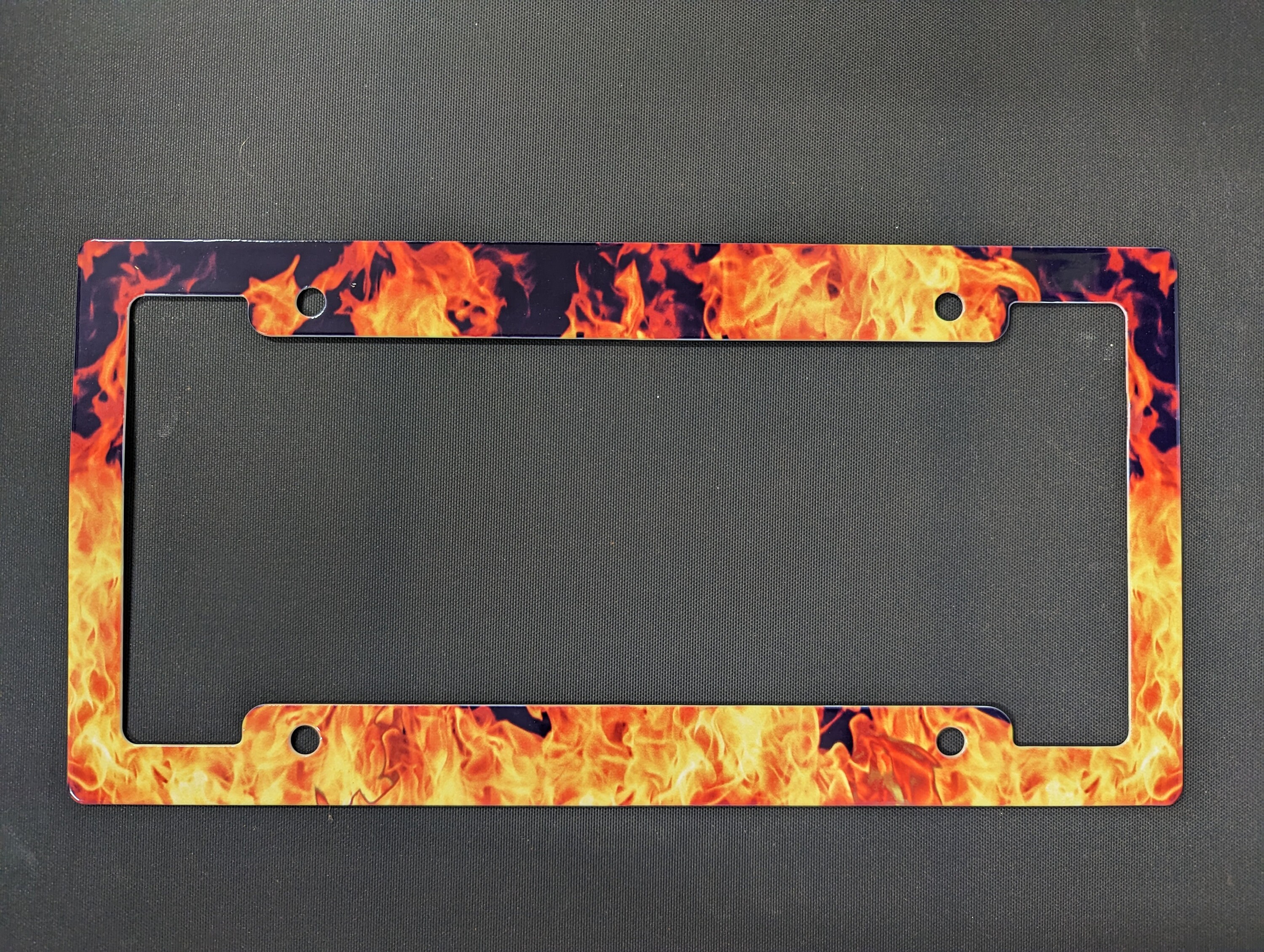 Flames License Plate Frame - Etsy