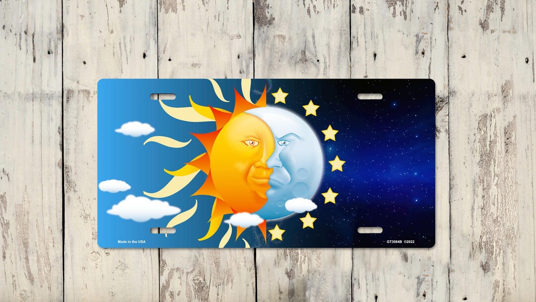 Sun & Moon License Plate - Etsy