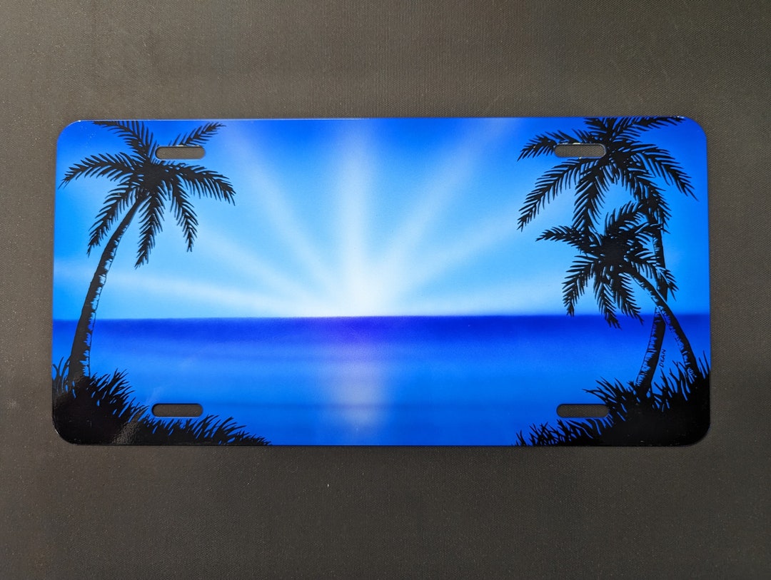 Airbrushed Vintage Palm Trees Ocean (1990s Edition - New) - Etsy