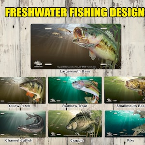 Personalized Freshwater Fishing License Plates, Add Your Text, Aluminum ...