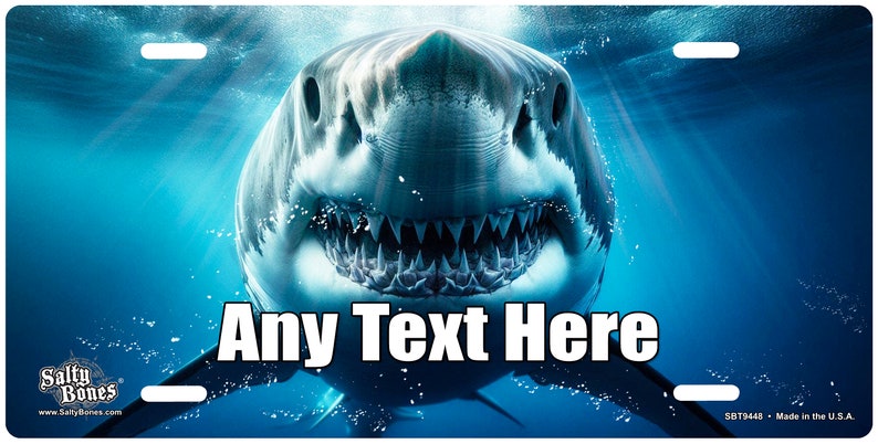 Personalized Shark License Plate - Etsy