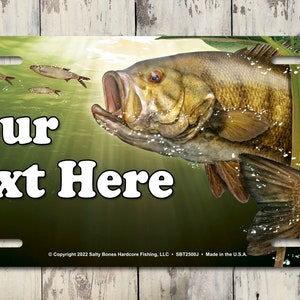 Personalized Freshwater Fishing License Plates, Add Your Text, Aluminum ...