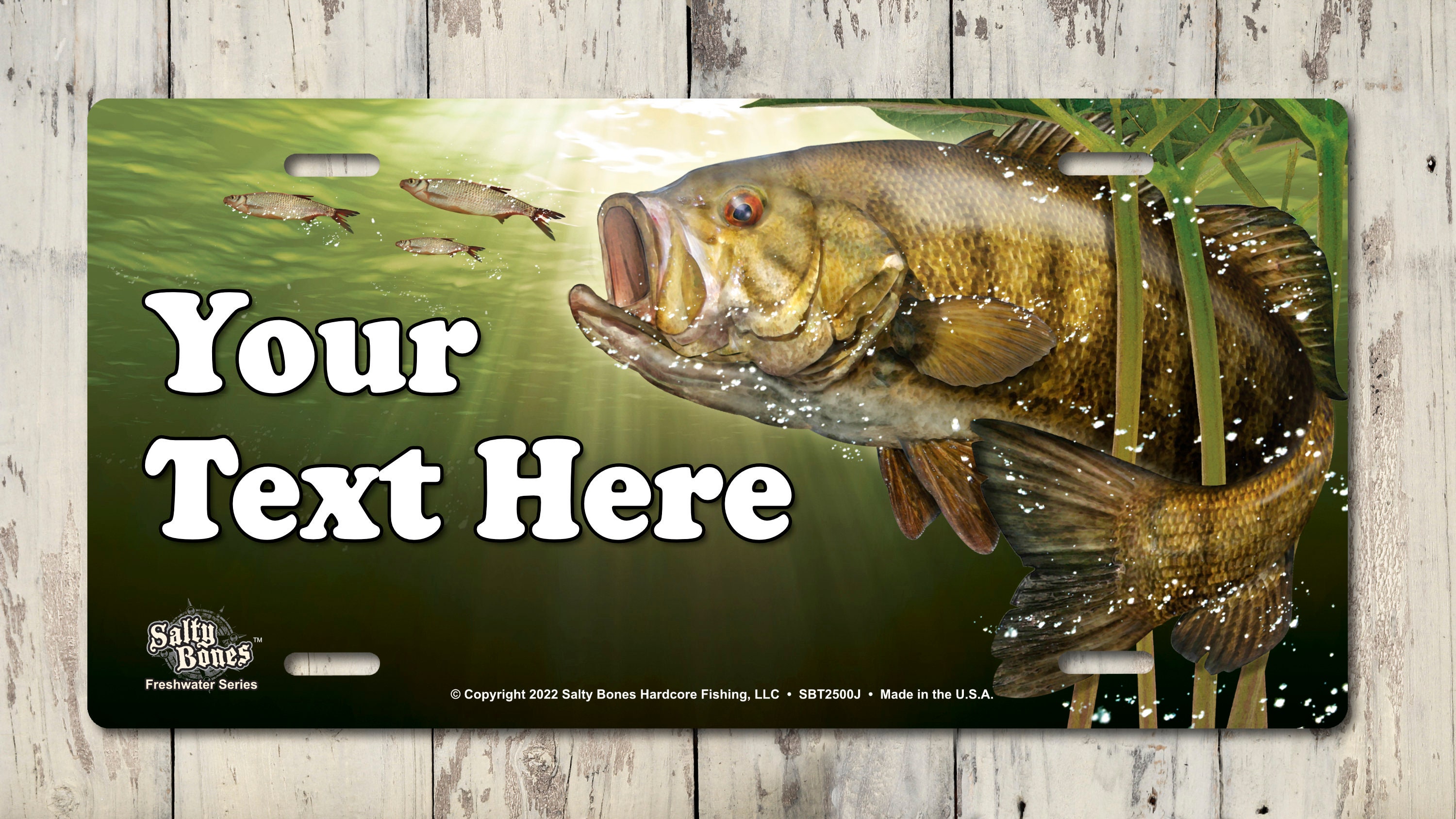 Personalized Freshwater Fishing License Plates, Add Your Text, Aluminum ...