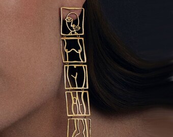 Abstract Earrings | Etsy