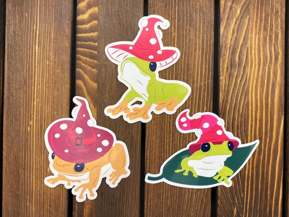 Frog Sticker Set Cottagecore Gifts Frogcore Nerdy Gifts for | Etsy