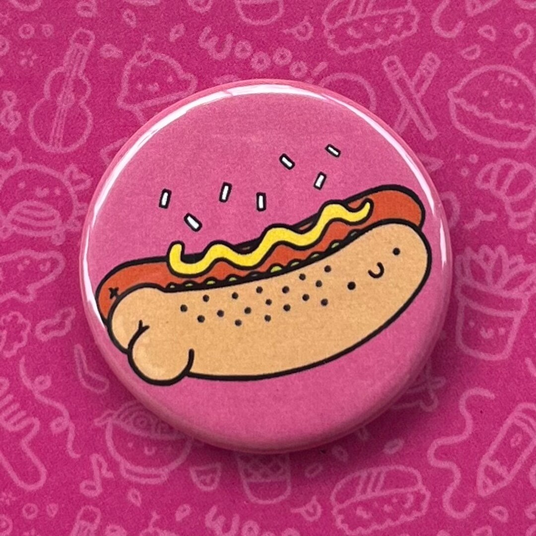 Hot Dog Bun/booty Hot Dog Pin - Etsy