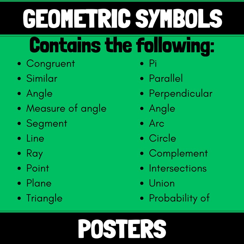 Geometric Symbols Posters - Etsy