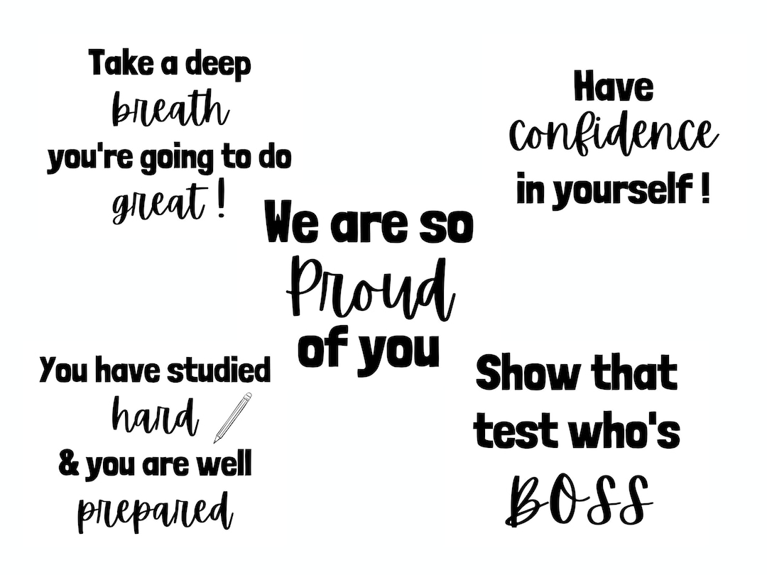 State Testing Encouragement Posters - Etsy