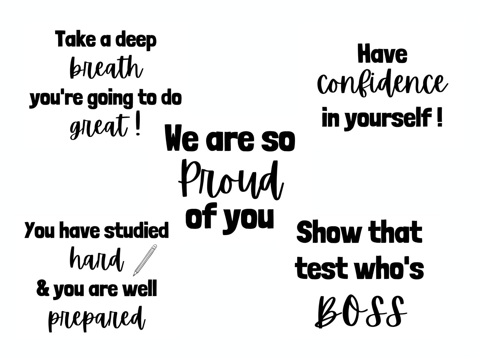 State Testing Encouragement Posters - Etsy