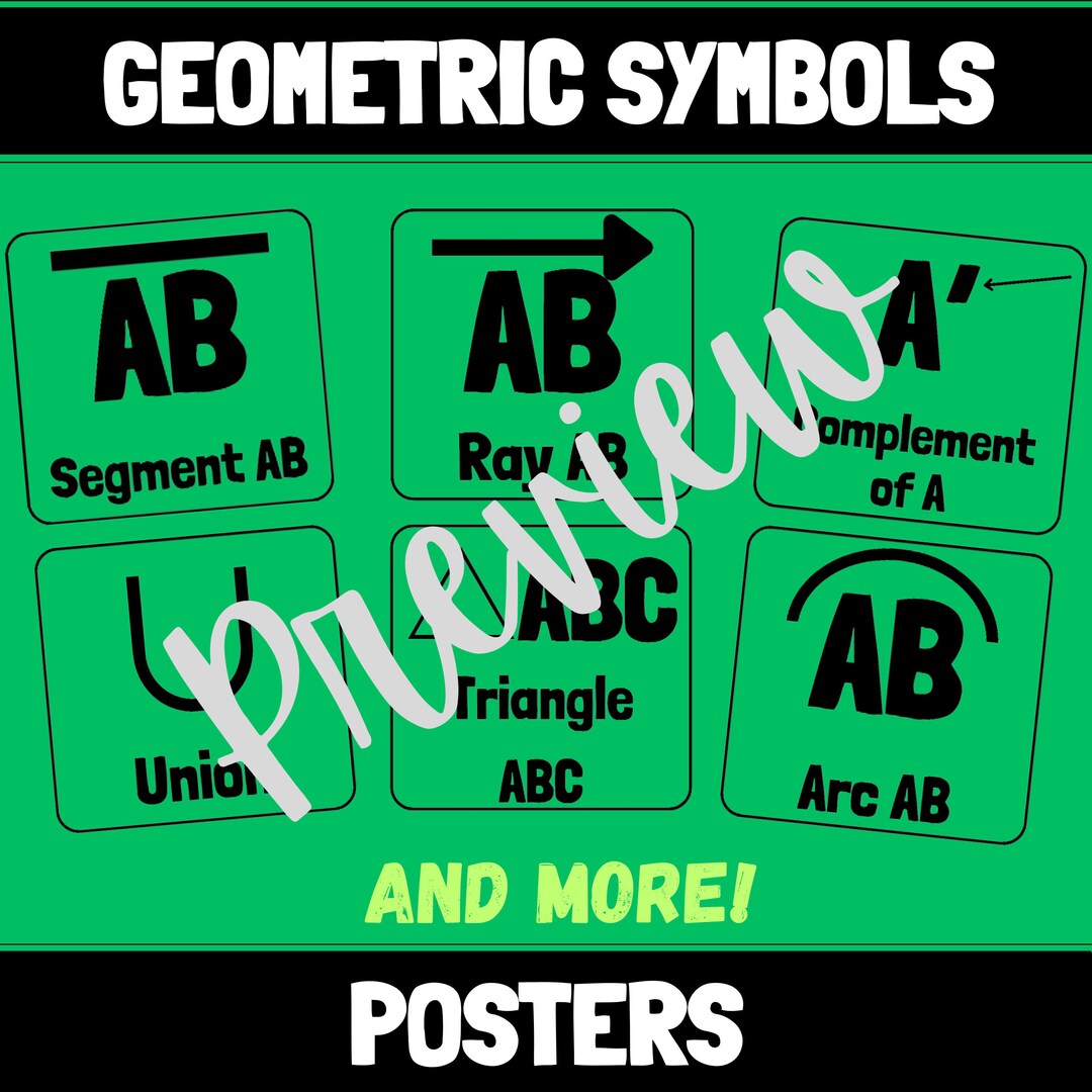 Geometric Symbols Posters - Etsy