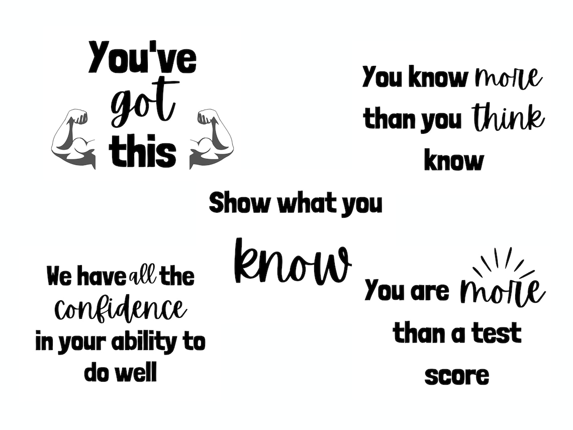 State Testing Encouragement Posters - Etsy