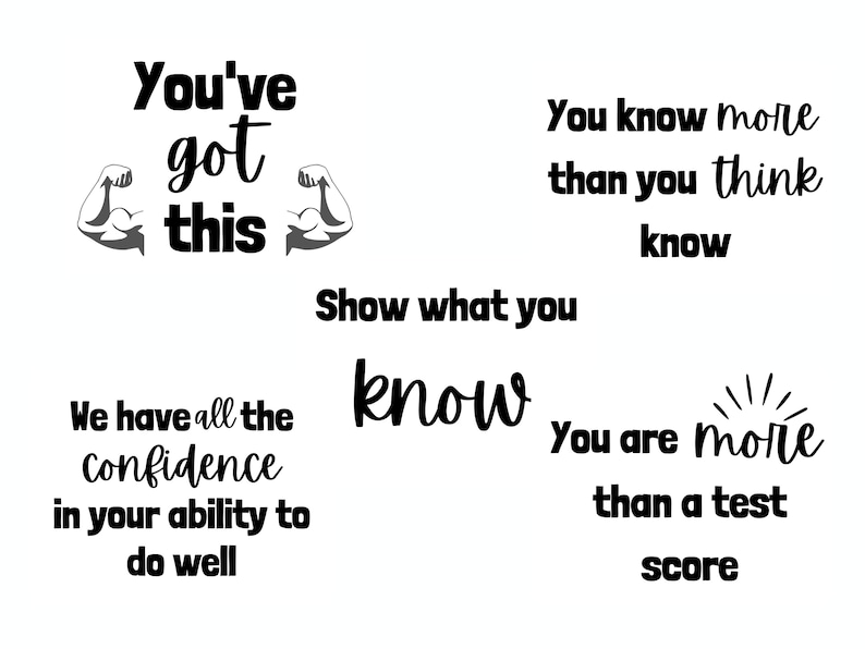 State Testing Encouragement Posters - Etsy