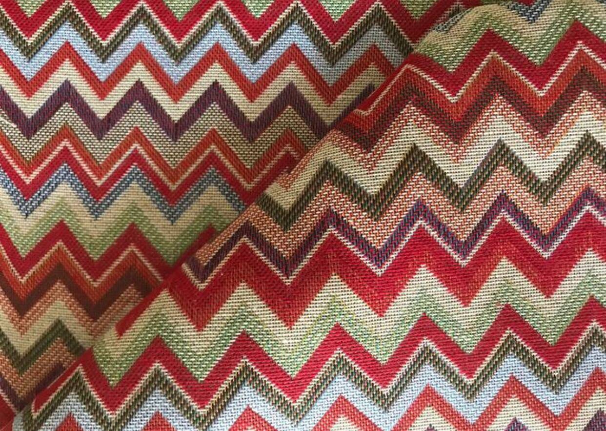 Multicolor Zigzag Motif Gobelin Fabric - Etsy