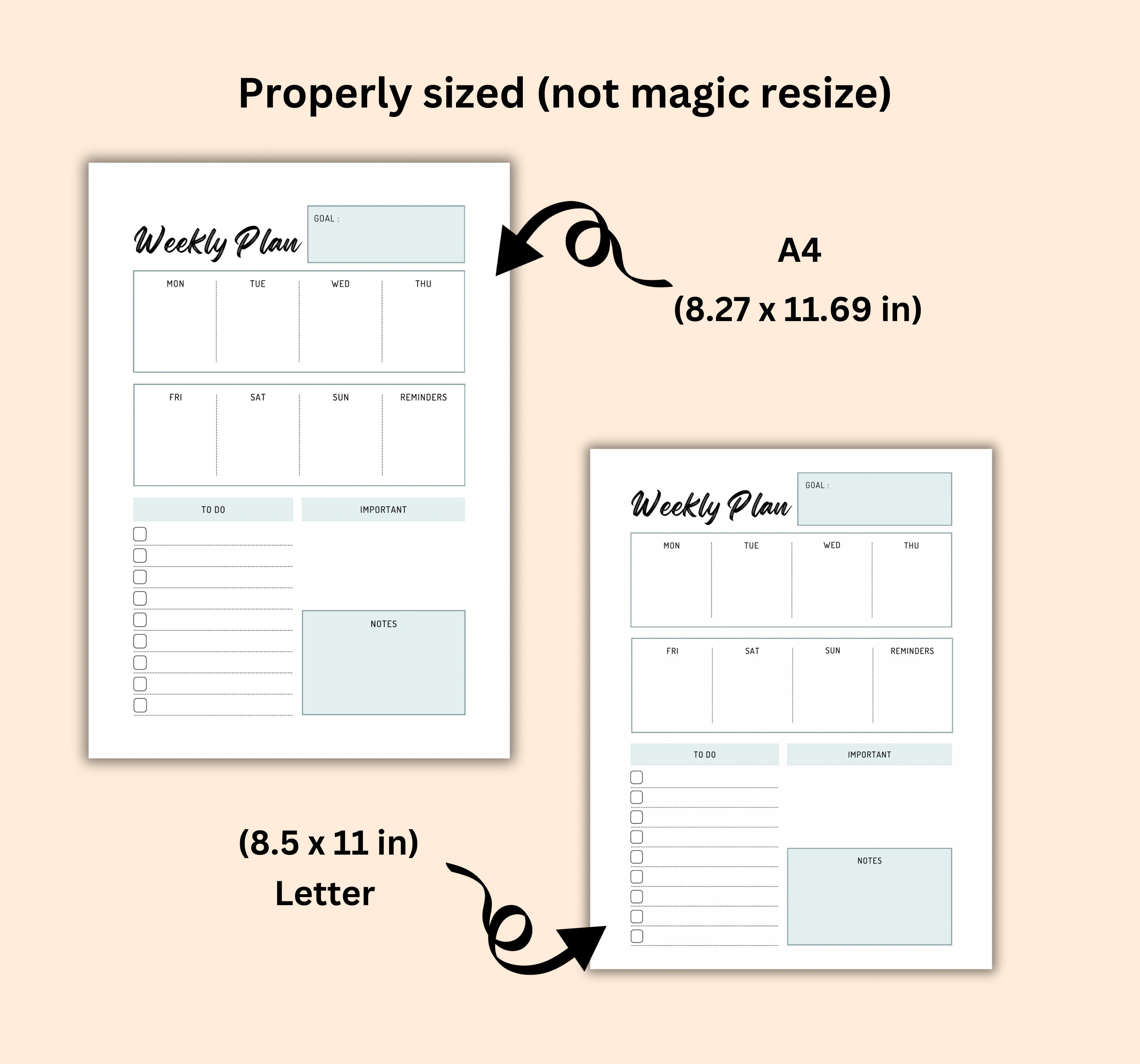 Editable Daily Planner | Planner Bundle Editable | Monthly Planner ...