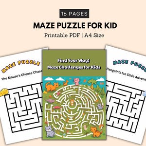 Maze Puzzle for Kid | Fun Maze Puzzle | Kid Activities Book | Brain ...