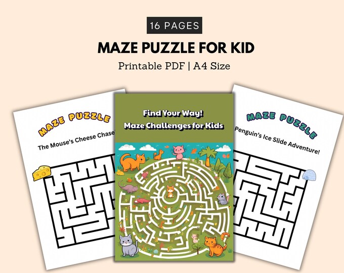 Maze Puzzle for Kid | Fun Maze Puzzle | Kid Activities Book | Brain ...