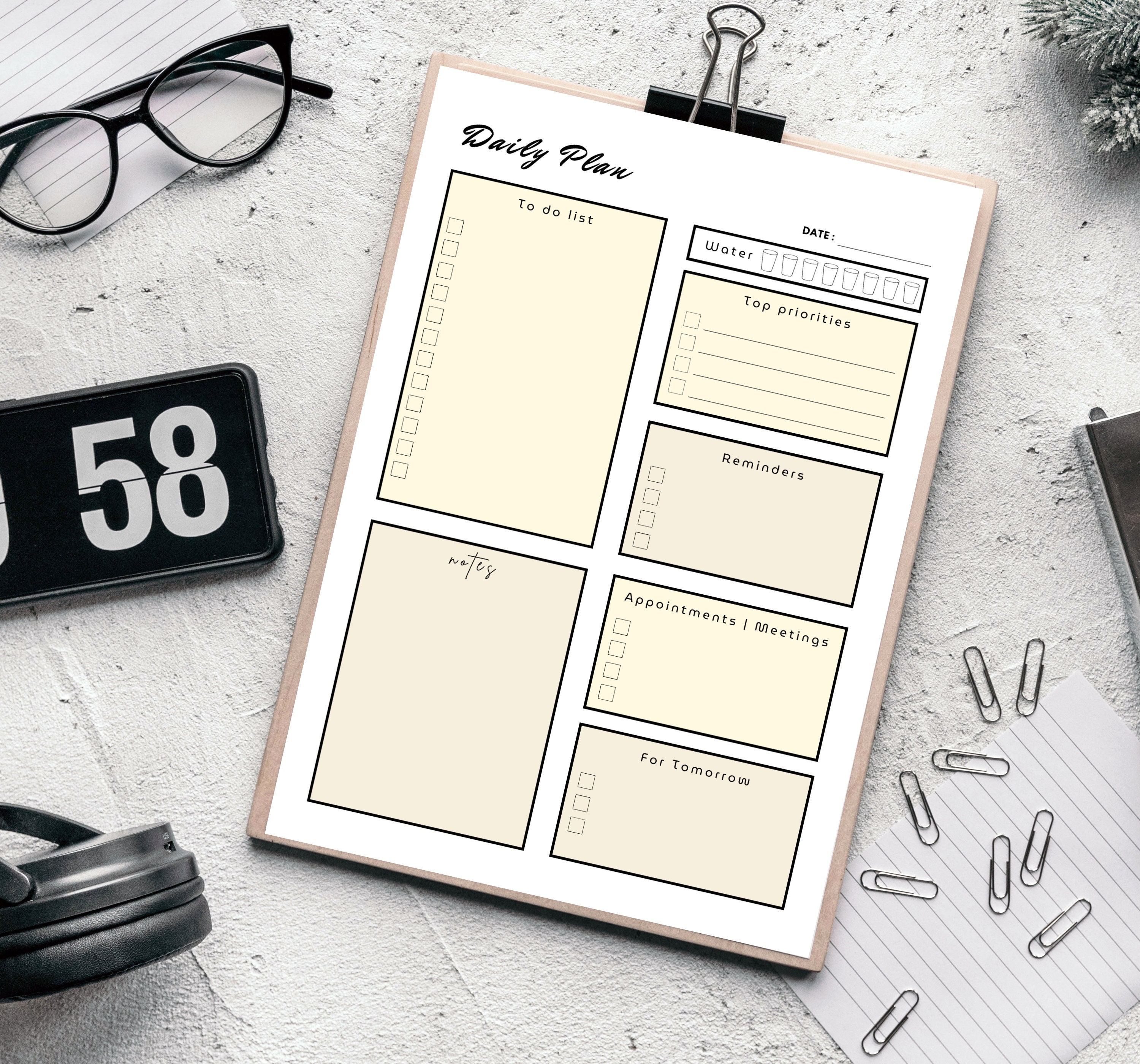 Editable Daily Planner Planner Bundle Editable Daily Planner Commercial ...