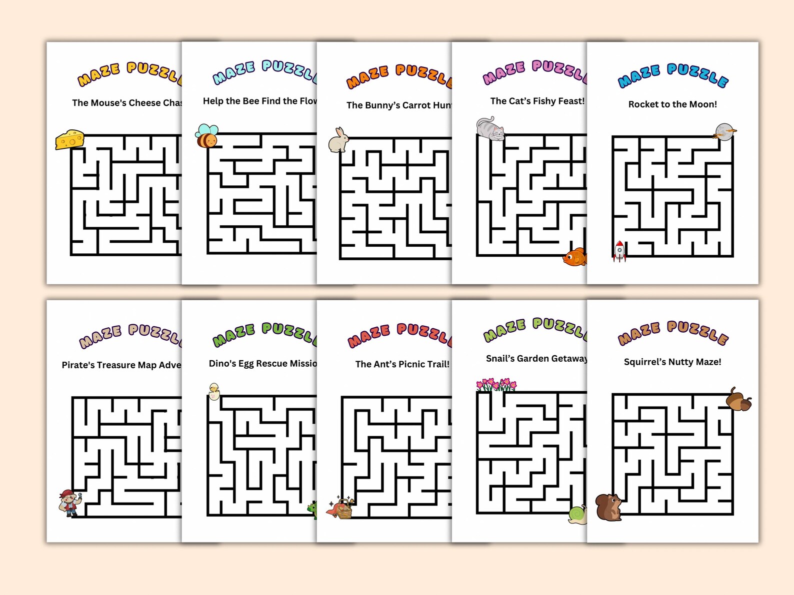 Maze Puzzle for Kid | Fun Maze Puzzle | Kid Activities Book | Brain ...