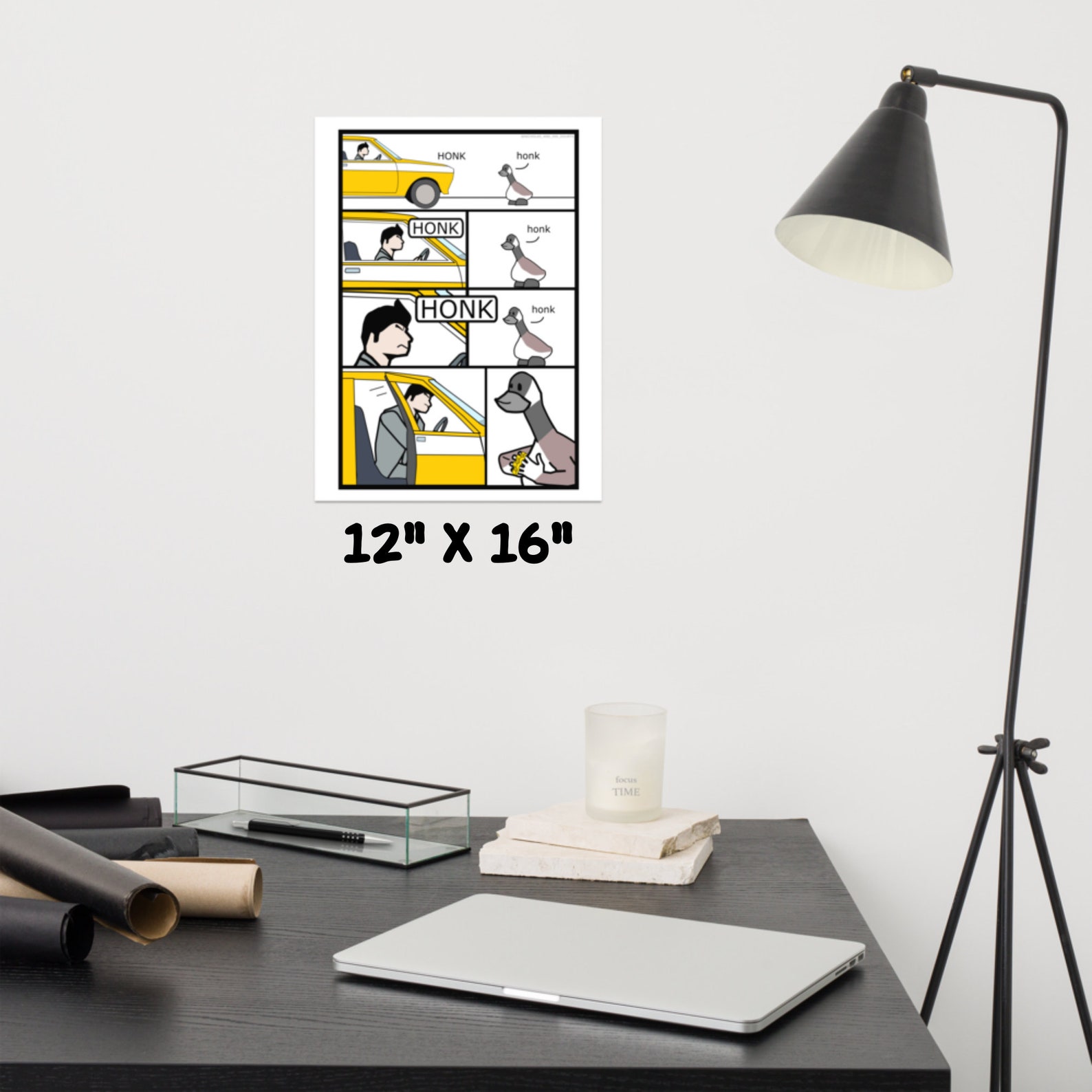 Canada Goose Comic WALL DECOR | Funny Wall Art Gift for Canadian Goose ...