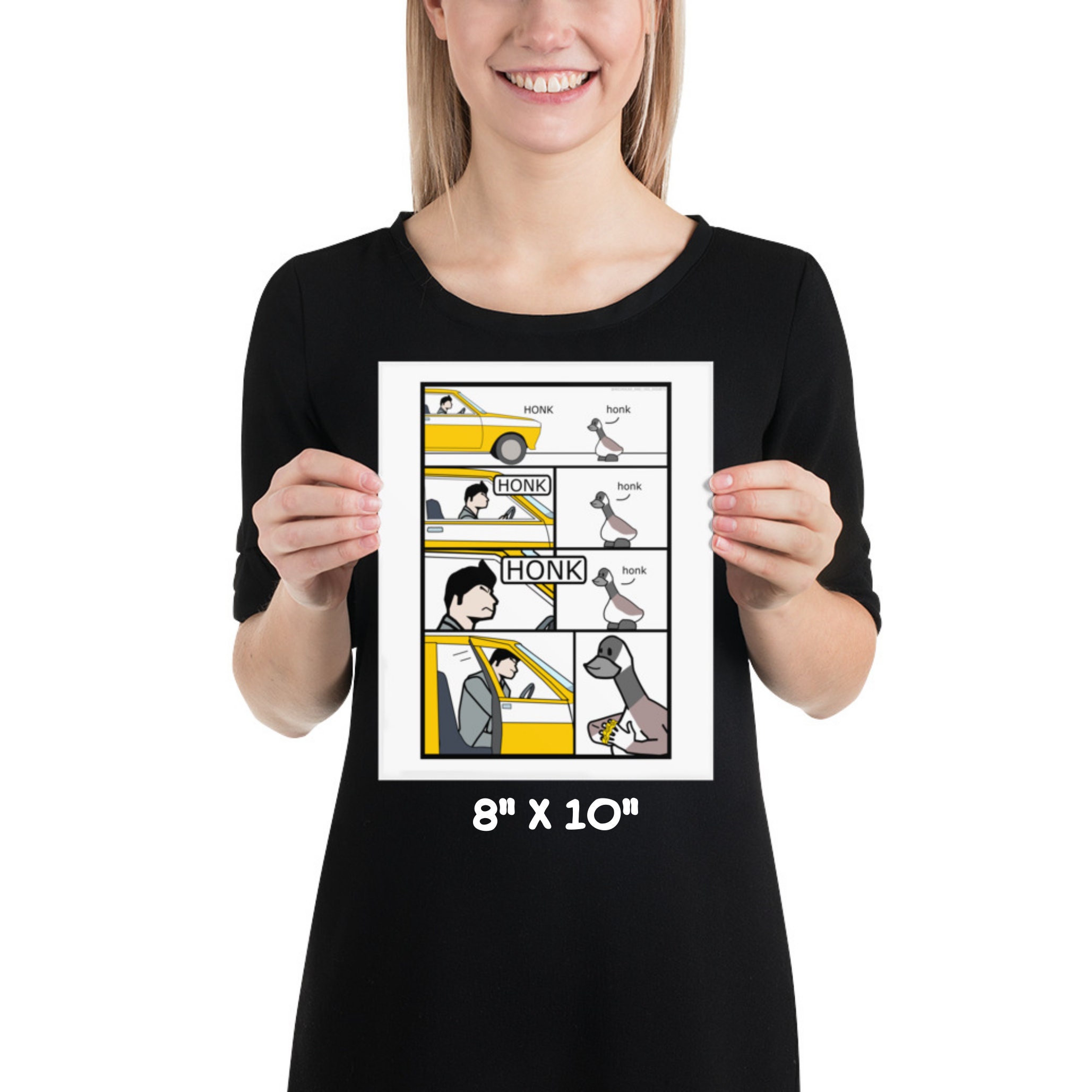 Canada Goose Comic WALL DECOR | Funny Wall Art Gift for Canadian Goose ...
