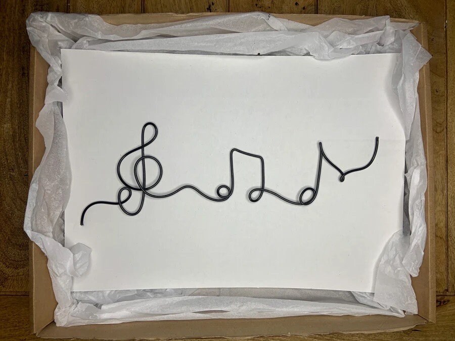 Music Note Gift, Wire Art Sign, Music Love Gift, Music Decor, Unique ...
