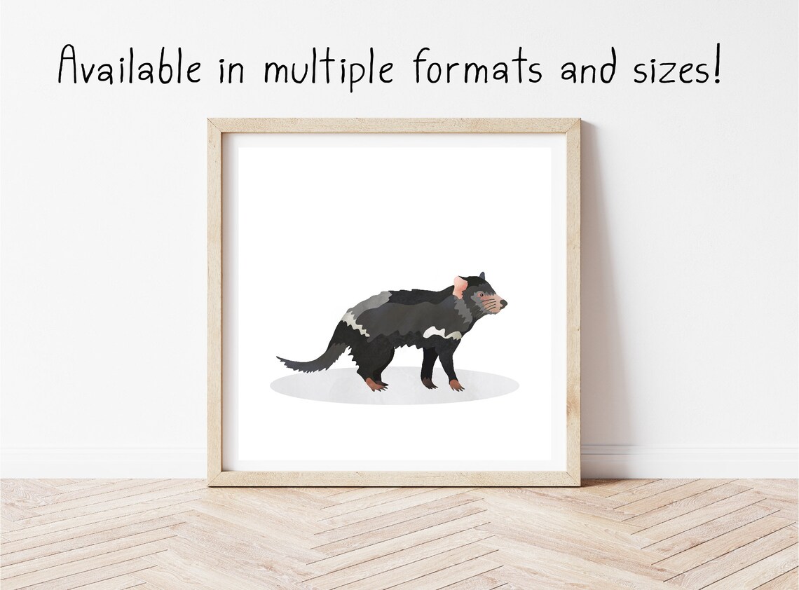 Tasmanian Devil Art Print, Tasmanian Devil Printable, Australian Animal ...