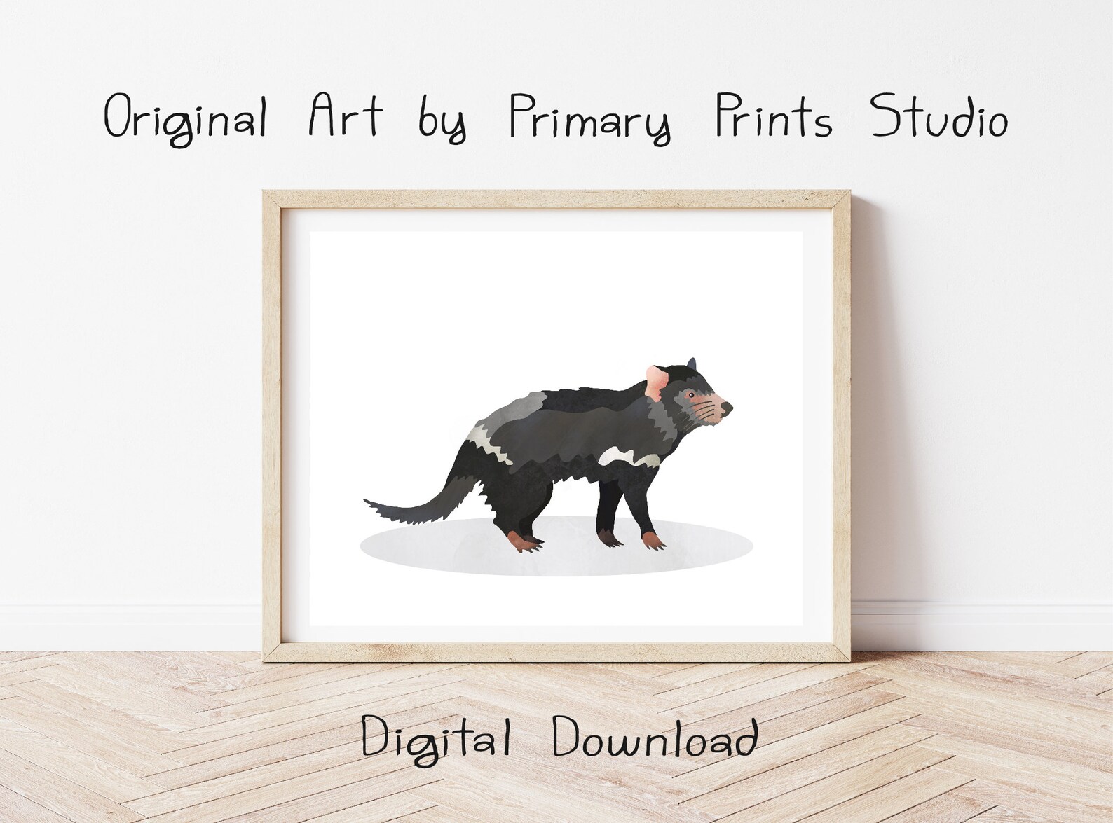 Tasmanian Devil Art Print, Tasmanian Devil Printable, Australian Animal ...