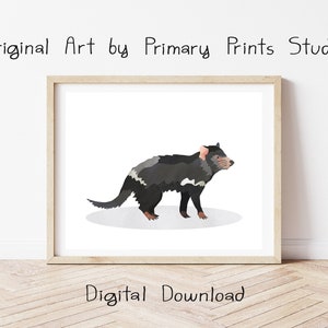 Tasmanian Devil Art Print, Tasmanian Devil Printable, Australian Animal ...