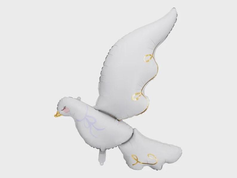 Giant White Dove Balloon | Flying Peace Bird Mylar, Baptism, Memorial ...