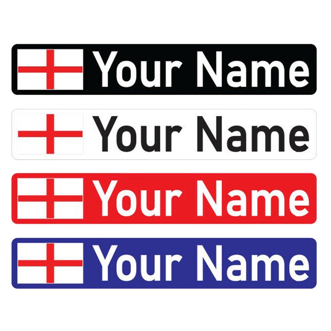 Personalised Flag Name Sticker (60 X 10 Mm) Flag Bumper Sticker ...
