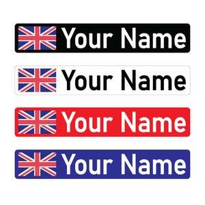 Personalised Flag Name Sticker (60 X 10 Mm) Flag Bumper Sticker ...