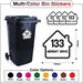 4 X Wheelie Bin Stickers 140 X 150 Mm Bin Sticker Bin Number Stickers ...