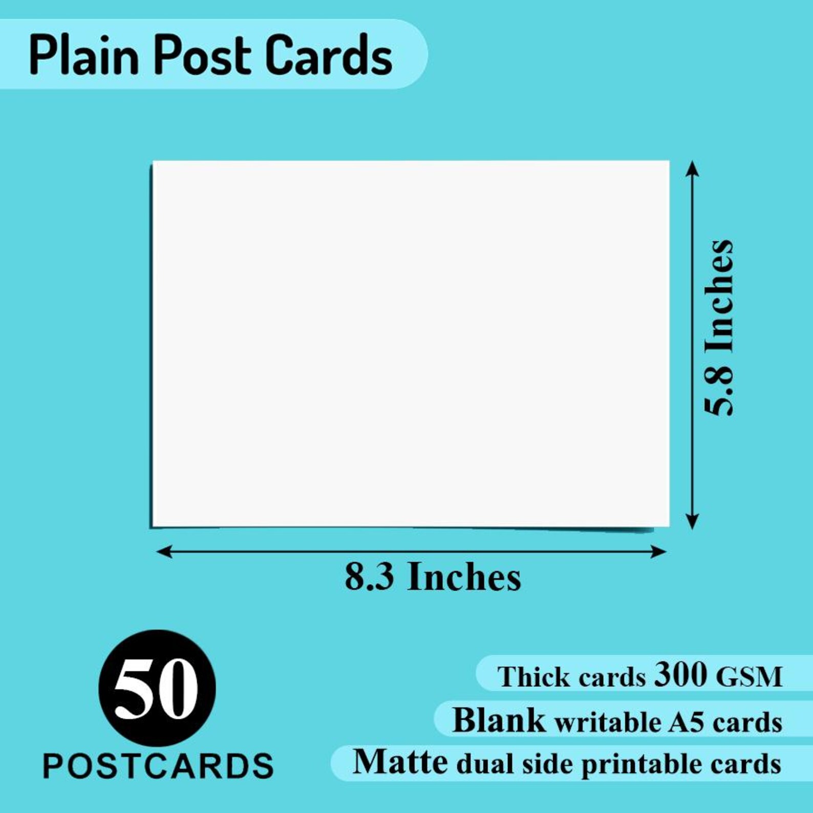 White Blank Card 300gsm White Card Plain Cards Thick White Card Stock ...