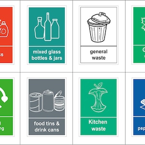 Recycling Stickers (150 X 100 Mm) Plastics Recycling Stickers ...