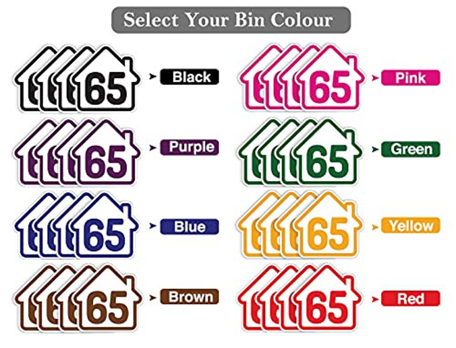 4 X Wheelie Bin Stickers 140 X 150 Mm Bin Sticker Bin Number - Etsy
