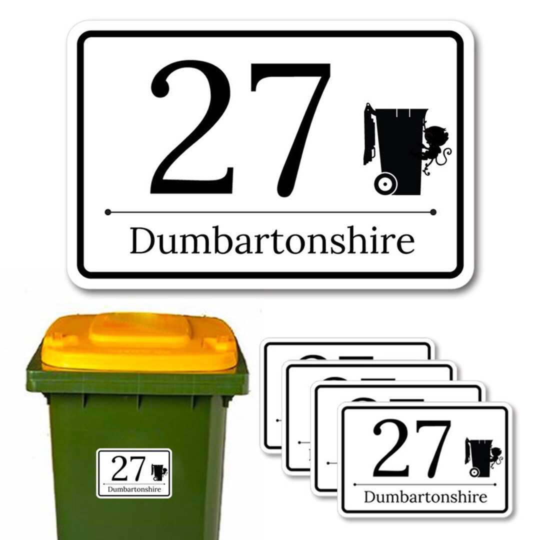 4 X House Numbers and Street Name Stickers, 150 X 100 Mm Size, Custom ...