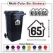 4 X Wheelie Bin Stickers 140 X 150 Mm Bin Sticker Bin Number Stickers ...