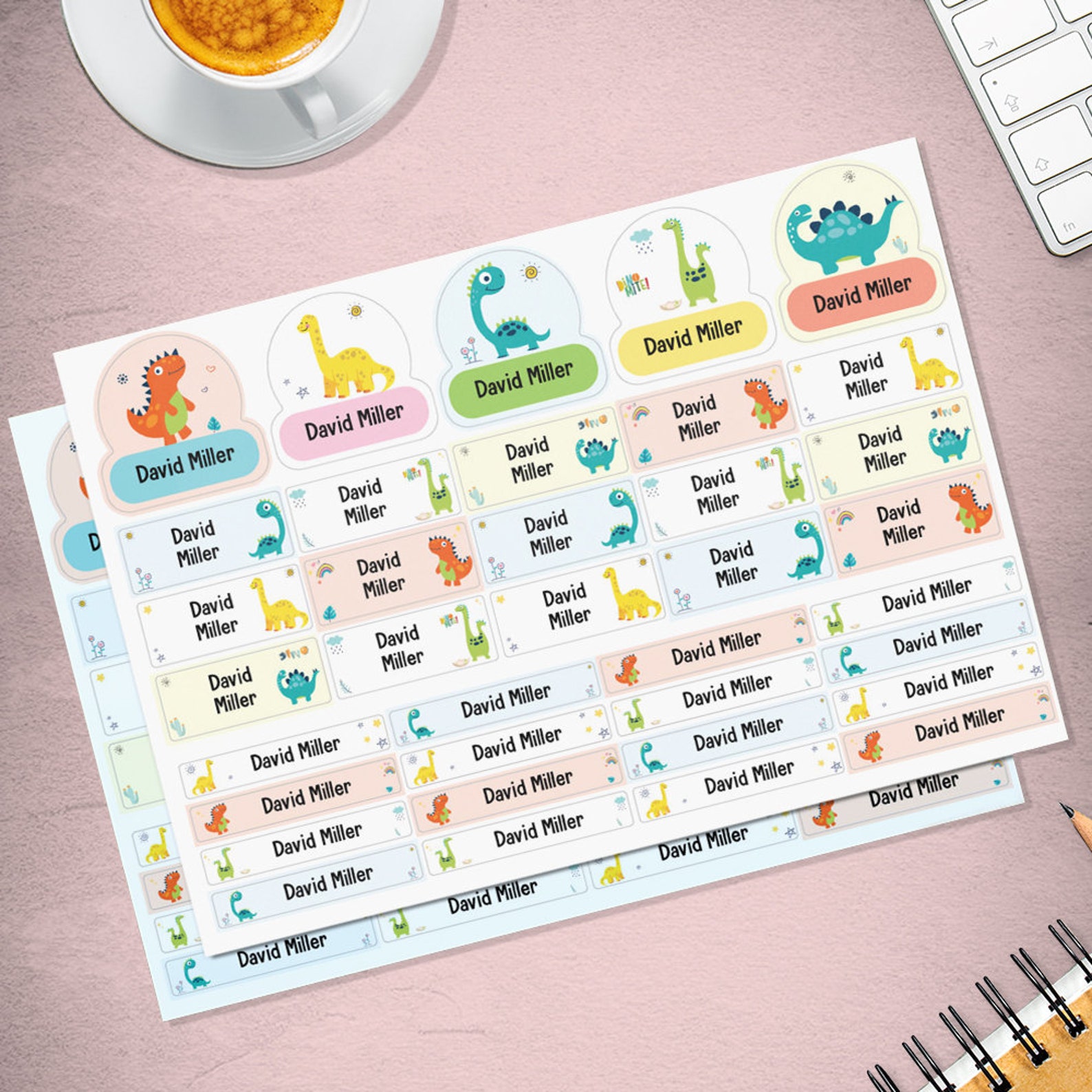 Custom Name Labels School Name Stickers School Name Labels - Etsy