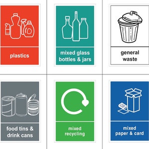 Recycling Stickers (150 X 100 Mm) Plastics Recycling Stickers ...