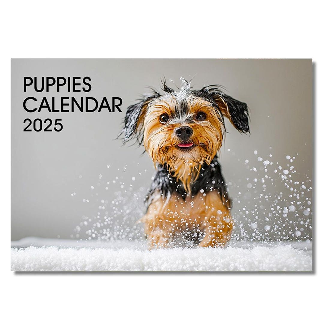 2025 Calendar Monthly Calendar A4 Puppy Dog Calendar Cute Dog Calendar ...