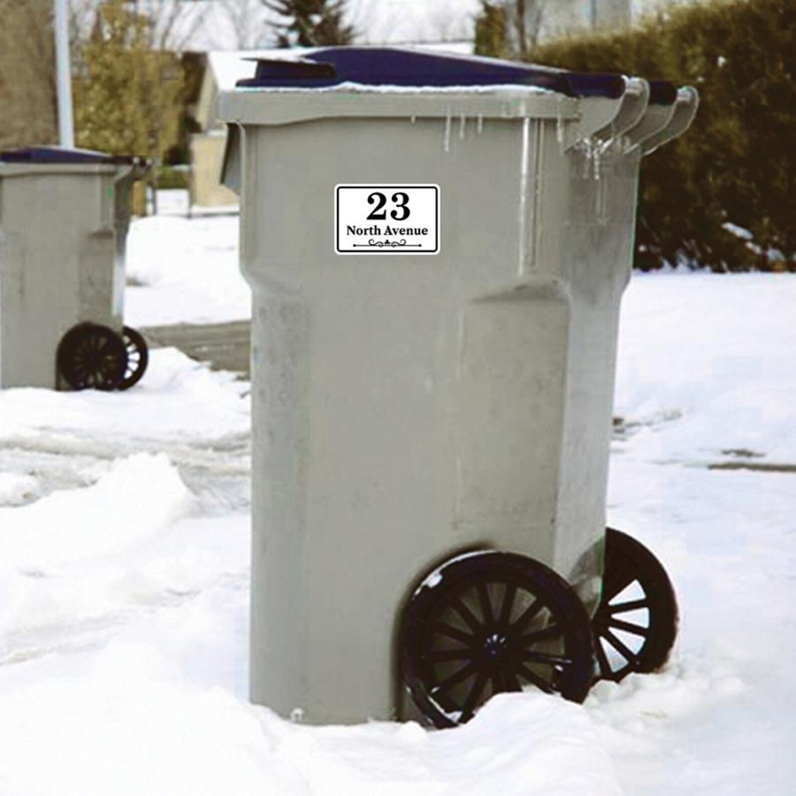 4 X Bin Labels (150 X 100 Mm) Trash Can Stickers Waterproof Wheelie Bin ...
