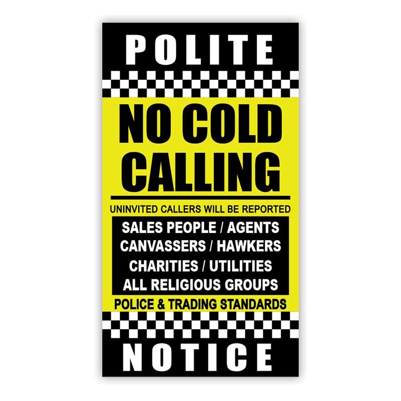 No Cold Callers Sign - Etsy UK